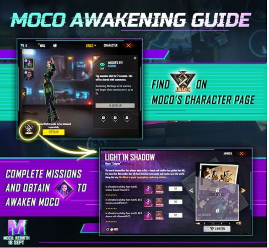 Garena Free Fire Moco Awakening Guide: How to Upgrade the Character