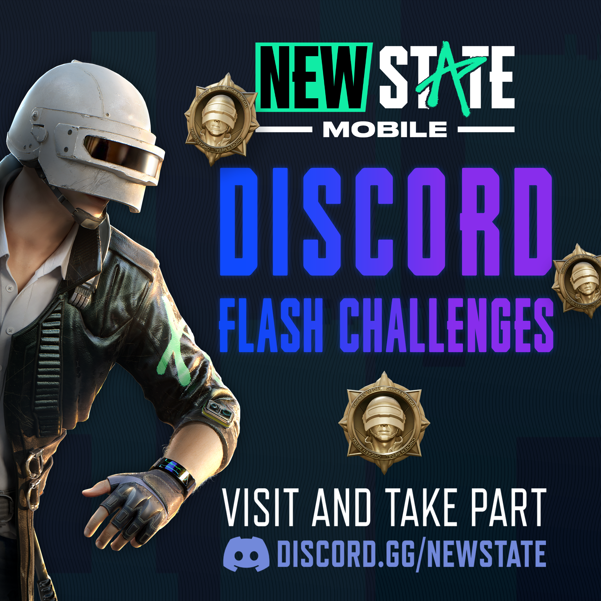 New State Mobile Discord Flash Challenges: Krafton is hosting a set of ...