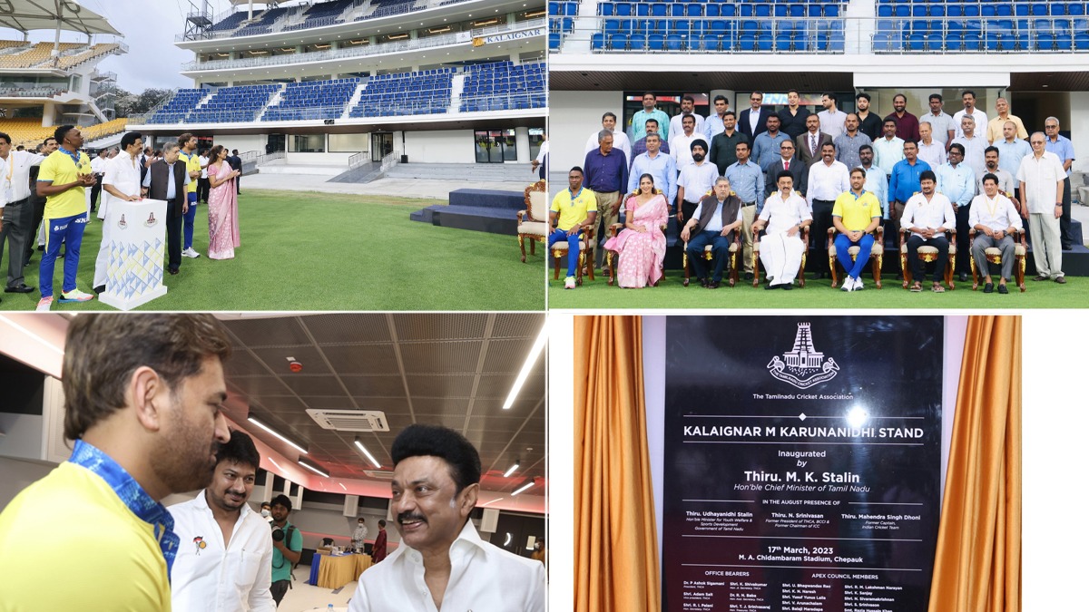 IPL 2023: WATCH CSK captain MS Dhoni inaugurate new pavilion at MA ...