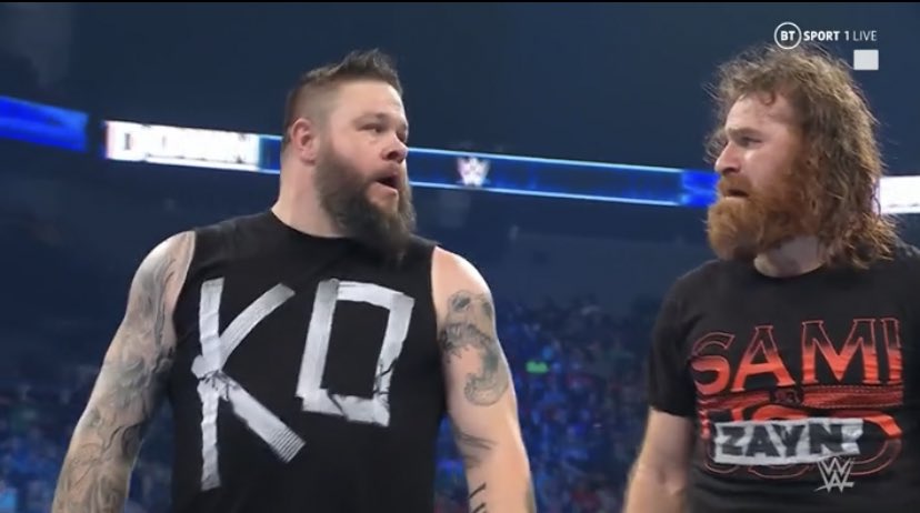 Kevin Owens Hugging Sami Zayn