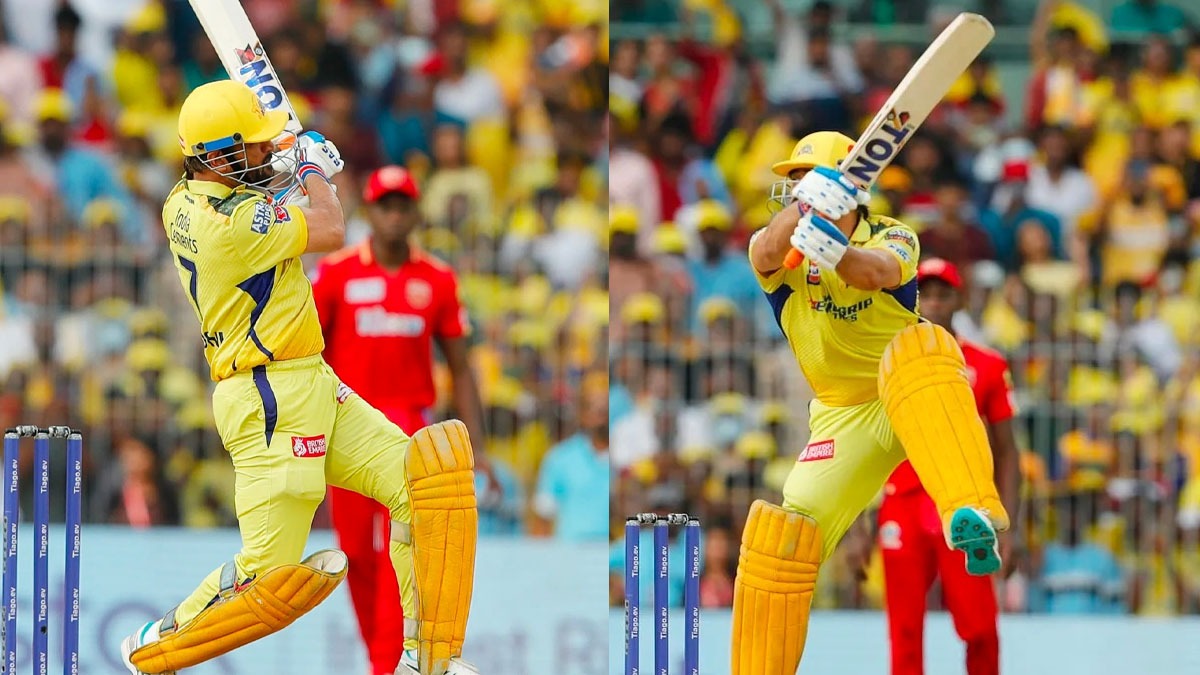 Chennai Super Kings Dhoni Six