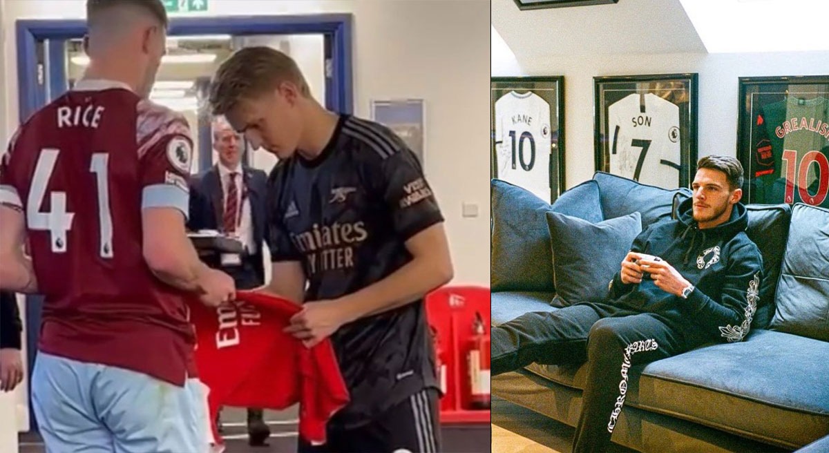 Arsenal Transfers: DECLAN RICE gets Martin ODEGAARD's autographed ...