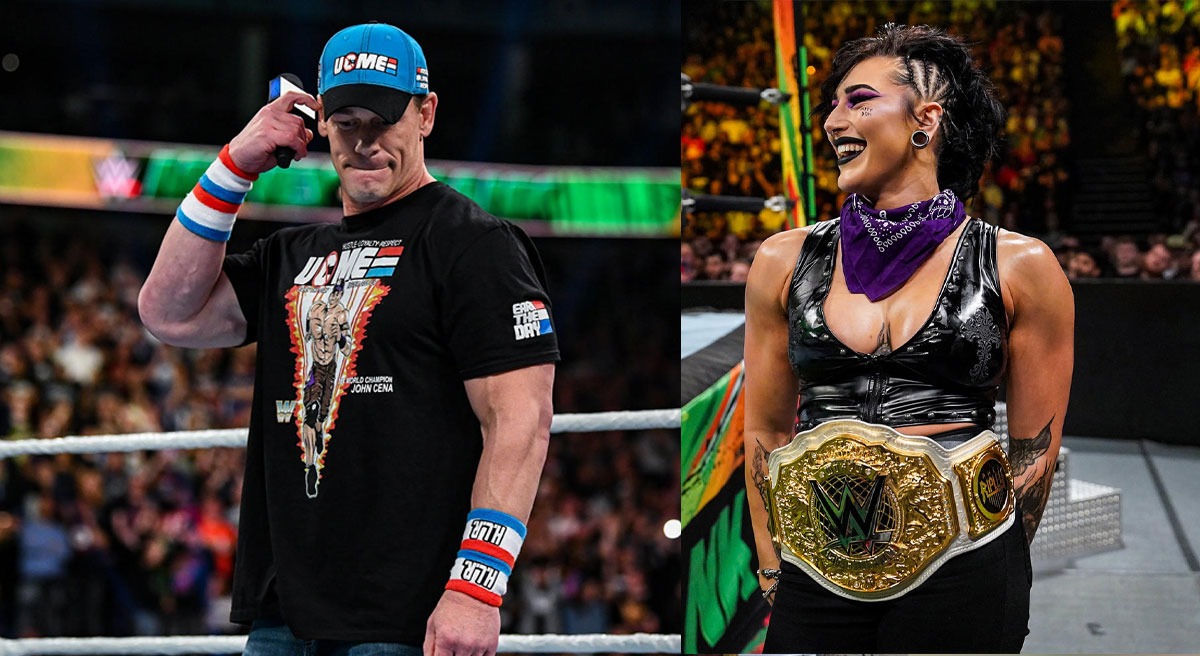 John Cena Boldly Takes His Shot with Rhea Ripley Backstage at Money in ...