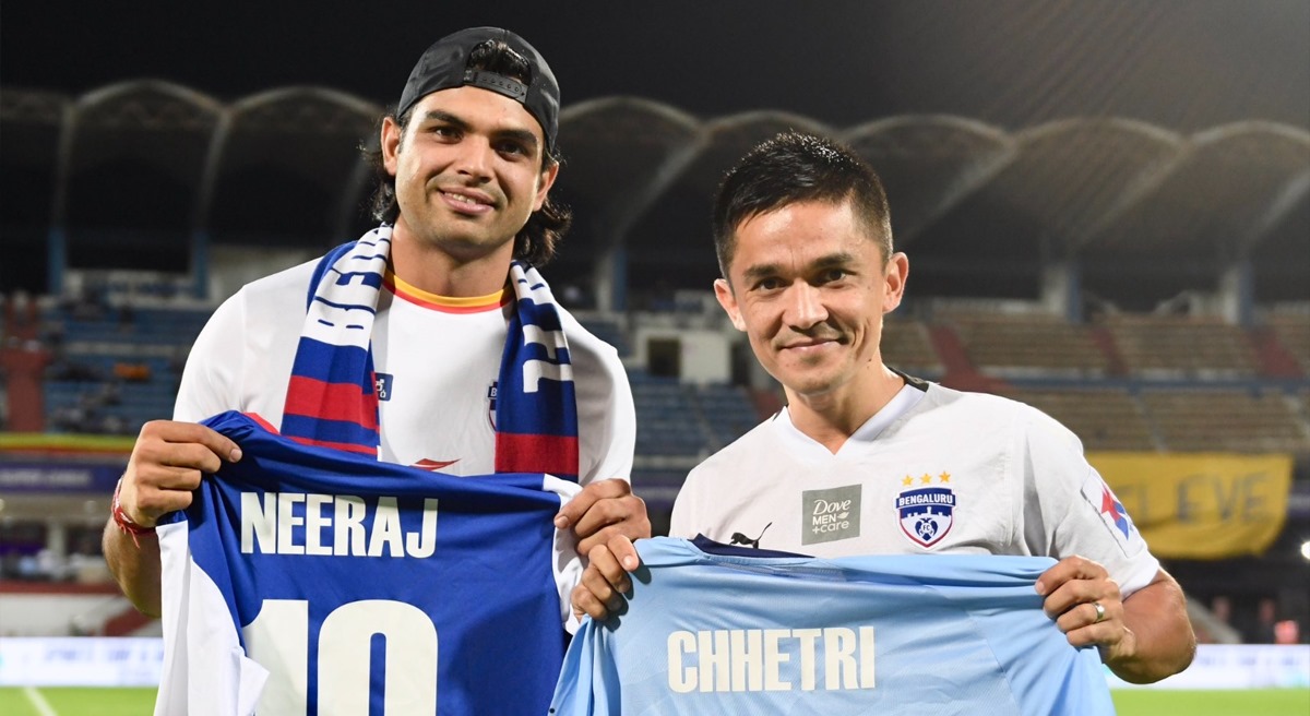 Neeraj Chopra and Sunil Chhetri Swap Jerseys: A Unique Exchange - Art ...